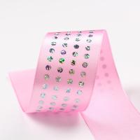 China Single Face Diamond Poly Satin Ribbon 5mm-50mm Polyester Satin Ribbon for sale