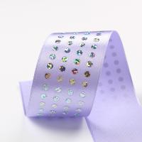 China Single Face Diamond Poly Satin Ribbon 5mm-50mm Polyester Satin Ribbon for sale