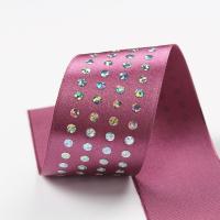 China Single Face Diamond Poly Satin Ribbon 5mm-50mm Polyester Satin Ribbon for sale