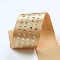 China Single Face Diamond Poly Satin Ribbon 5mm-50mm Polyester Satin Ribbon for sale