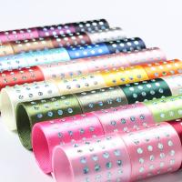 China Single Face Diamond Poly Satin Ribbon 5mm-50mm Polyester Satin Ribbon for sale