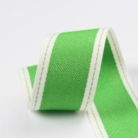 China Stitched Edge Polyester Ribbon 6mm-40mm Poly Ribbon Rolls Green Red for sale