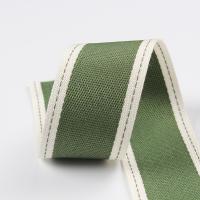 China Stitched Edge Polyester Ribbon 6mm-40mm Poly Ribbon Rolls Green Red for sale
