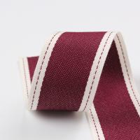 China Stitched Edge Polyester Ribbon 6mm-40mm Poly Ribbon Rolls Green Red for sale