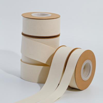 China 10mm-32mm Natural White 100% Cotton Woven Ribbon - ISO Certified for Packaging & Crafts for sale