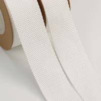 China 25mm White Cotton Ribbon - ISO9001/ISO14001 Certified - 5000m Minimum Order - Custom Sizing Available for sale