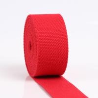 China 25mm Red Brown Polyester Cotton Ribbon Tape for Bag and Suitcase Handles - ISO Certified Custom Widths 10-50mm for sale