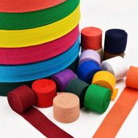 China 25mm Herringbone Cotton Ribbon for Bag Handles - Purple/Orange Twill Tape with 5000m MOQ for sale