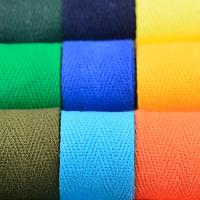 China 25mm Herringbone Cotton Ribbon for Bag Handles - Purple/Orange Twill Tape with 5000m MOQ for sale