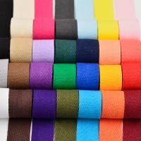 China 25mm Herringbone Cotton Ribbon for Bag Handles - Purple/Orange Twill Tape with 5000m MOQ for sale
