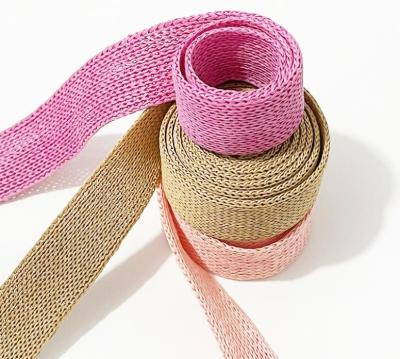 China GreatRibbon GR-0041 Double Layer Hollow Pattern Paper Ribbon - 1 Inch Width, 25 Yards per Roll with GRS Certification for sale