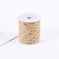 China 2-Inch Dark Brown Jute Burlap Ribbon - ISO14001 Certified Eco-Friendly Craft Material (10,000m Minimum Order) for sale