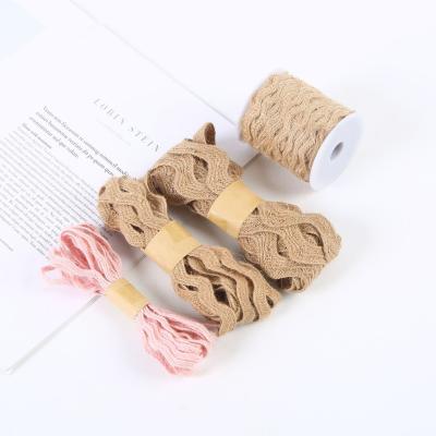 China 2-Inch Dark Brown Jute Burlap Ribbon - ISO14001 Certified Eco-Friendly Craft Material (10,000m Minimum Order) for sale