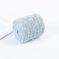 China 2-Inch Wide Blue Woven Braided Jute Ribbon - 100% Natural Burlap Trim for Christmas Tree & Craft Decorations for sale