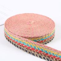 China 2-Inch Wide Braided Jute Burlap Ribbon - 100% Natural Eco-Friendly Material for Crafting and Decorations for sale