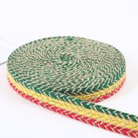 China 2-Inch Wide Braided Jute Burlap Ribbon - 100% Natural Eco-Friendly Material for Crafting and Decorations for sale