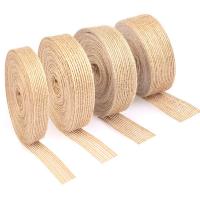 China 2-Inch Wide Custom Jute Burlap Ribbon for Gift Wrapping and Crafting - 10000m Minimum Order for sale