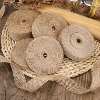 China 2-Inch Wide Custom Jute Burlap Ribbon for Gift Wrapping and Crafting - 10000m Minimum Order for sale