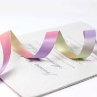 China Color Gradual Change Polyester Ribbon 25mm Hot Transfer Printing for sale