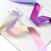 China Color Gradual Change Polyester Ribbon 25mm Hot Transfer Printing for sale