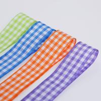 China Polyester Plaid Lattice Ribbon 100 Yards x 0.5mm for Professional Bow Making and Gift Packaging for sale