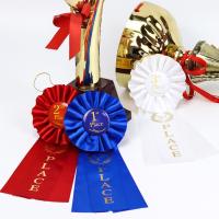 China White Blue Pre Made Satin Bows and Flowers for Crafts - 5000pcs Minimum Order with 7-10 Day Delivery for sale