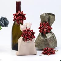 China Golden Star Present Ribbon Bow Red Wine Gift Wrapping Bows - Satin Material, Custom Sizes 5000pcs Minimum Order for sale