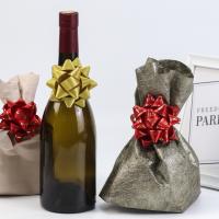 China Golden Star Present Ribbon Bow Red Wine Gift Wrapping Bows - Satin Material, Custom Sizes 5000pcs Minimum Order for sale