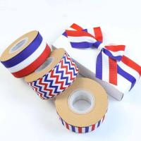 China Custom Logo Printed Polyester Grosgrain Ribbon - 25mm Width x 50 Yards per Roll for Gift Packaging and Garment Accessories for sale