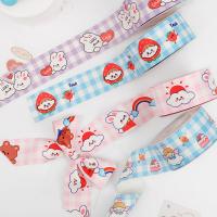 China 20mm Children's Cartoon Printed Cotton Ribbon - 50 Yard Rolls for Birthday Cake Decoration and Crafting for sale