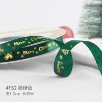 China 20mm-25mm Christmas Printed Polyester Ribbon 50 Yards Roll with ISO14001 Certification for Gift Packaging for sale