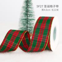 China 20mm-25mm Christmas Printed Polyester Ribbon 50 Yards Roll with ISO14001 Certification for Gift Packaging for sale