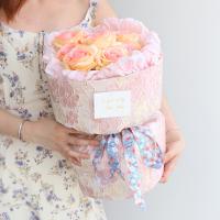China 25mm Floral Blossom Printed Cotton Ribbon - 50 Yard Roll for Gift Wrapping and Decoration for sale