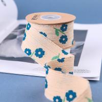 China OEM Blossom Flower Art Printed Ribbon 40mm Custom Ribbon With Logo for sale