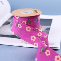 China OEM Blossom Flower Art Printed Ribbon 40mm Custom Ribbon With Logo for sale