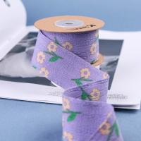 China OEM Blossom Flower Art Printed Ribbon 40mm Custom Ribbon With Logo for sale