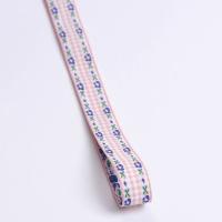 China 7mm-38mm Blue Embroidered Ribbon ISO9001 Embroidered Floral Ribbon for sale