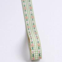 China 7mm-38mm Blue Embroidered Ribbon ISO9001 Embroidered Floral Ribbon for sale
