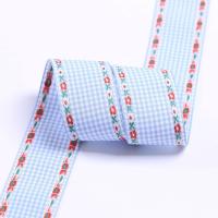 China 7mm-38mm Blue Embroidered Ribbon ISO9001 Embroidered Floral Ribbon for sale