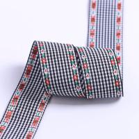 China 7mm-38mm Blue Embroidered Ribbon ISO9001 Embroidered Floral Ribbon for sale