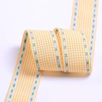 China 7mm-38mm Blue Embroidered Ribbon ISO9001 Embroidered Floral Ribbon for sale