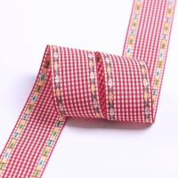 China 7mm-38mm Blue Embroidered Ribbon ISO9001 Embroidered Floral Ribbon for sale