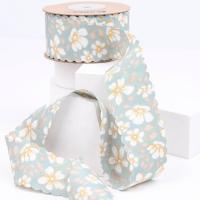 China Floral Personalized Grosgrain Ribbon Weave Edge Ribbon For Gift Packing for sale