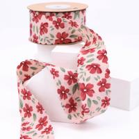 China Floral Personalized Grosgrain Ribbon Weave Edge Ribbon For Gift Packing for sale