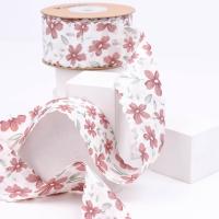 China Floral Personalized Grosgrain Ribbon Weave Edge Ribbon For Gift Packing for sale