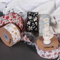 China Floral Personalized Grosgrain Ribbon Weave Edge Ribbon For Gift Packing for sale