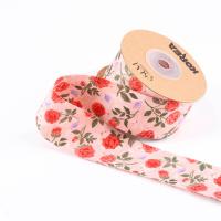 China 2.5cm-4cm Polyester Ribbon Double Face Weave Edge Packing Ribbon for sale