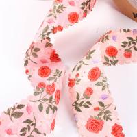 China 2.5cm-4cm Polyester Ribbon Double Face Weave Edge Packing Ribbon for sale