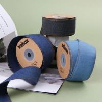 China OEM ODM Blue Denim Jeans Ribbon 12mm-38mm Width, 50 Yard Rolls for Garment Decoration for sale