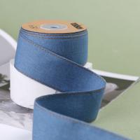 China OEM ODM Blue Denim Jeans Ribbon 12mm-38mm Width, 50 Yard Rolls for Garment Decoration for sale